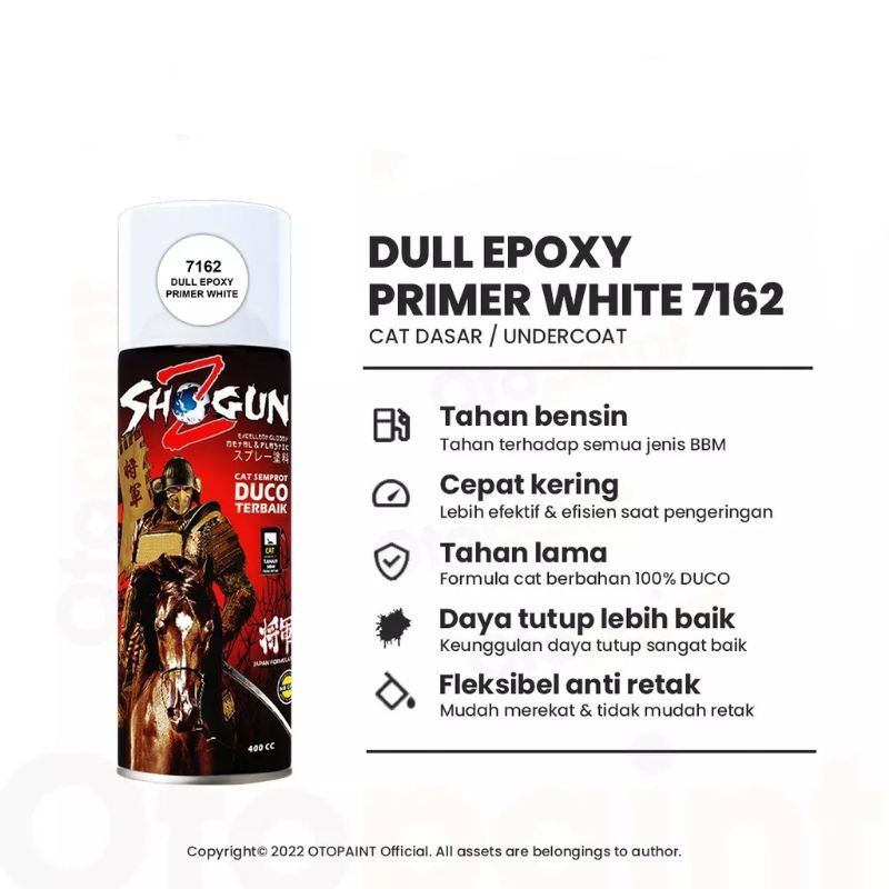 Jual CAT SEMPROT DUCO SHOGUN Z 7162 DULL EPOXY PRIMER WHITE SPRAY PAINT ...
