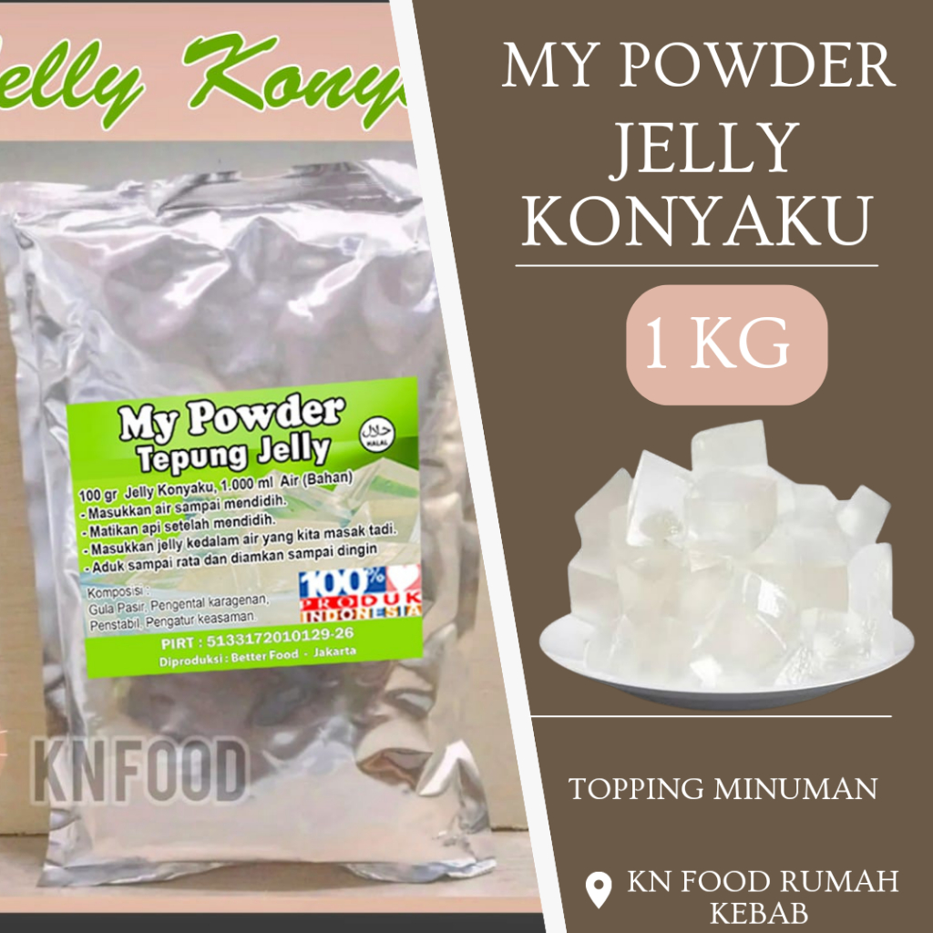 Jual Jelly konyaku regular kemasan 1 kg - Tepung Jelly Powder 1Kg | Shopee Indonesia