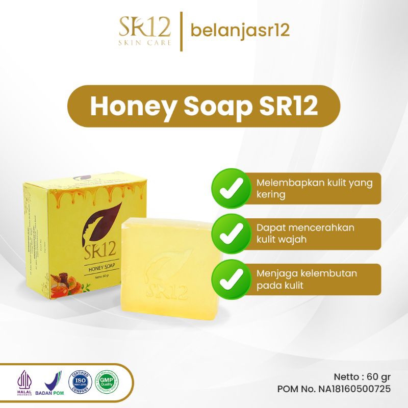 Jual SR12 Honey Soap Sabun Kulit Wajah Kering Dan Normal | Shopee Indonesia