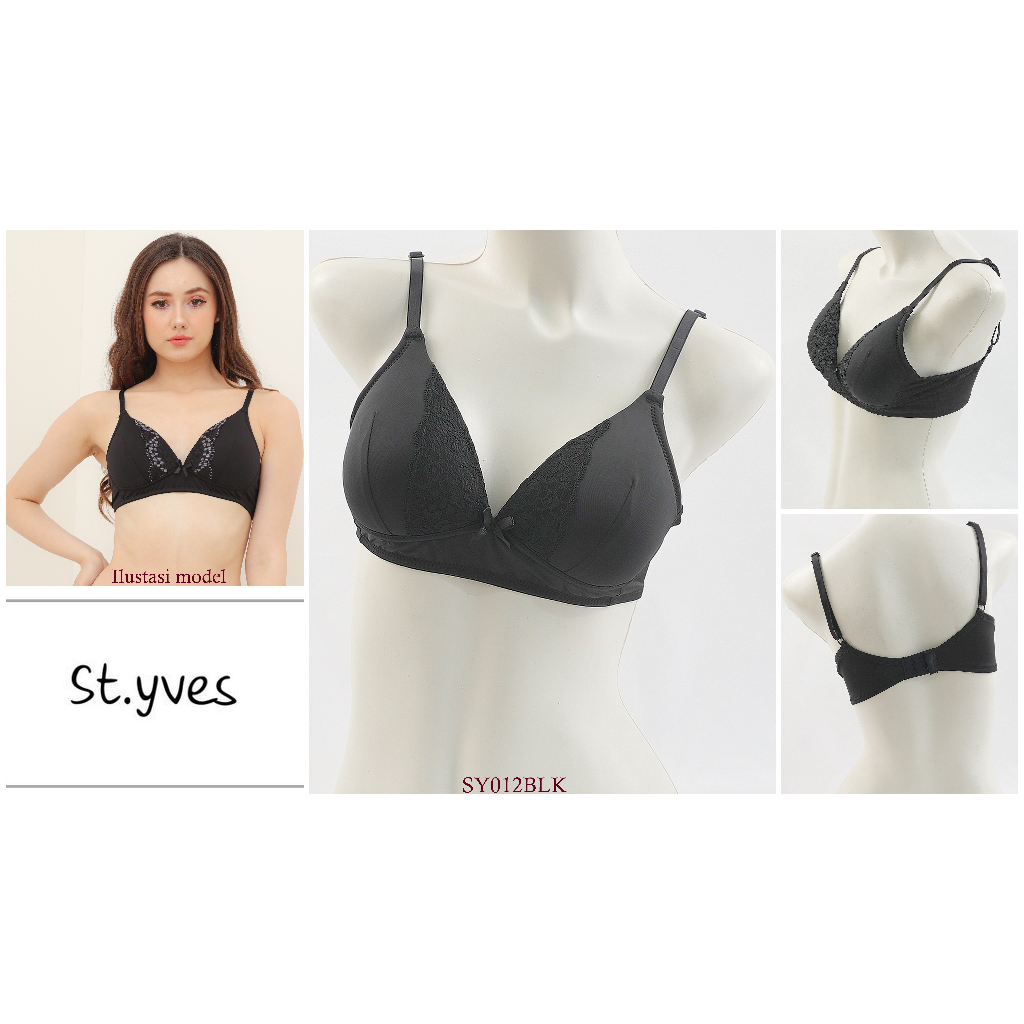 Jual Bra Wanita Tanpa Kawat Busa Tipis Full Cup Lembut Halus ST YVES Pakaian Dalam / Underwear ...