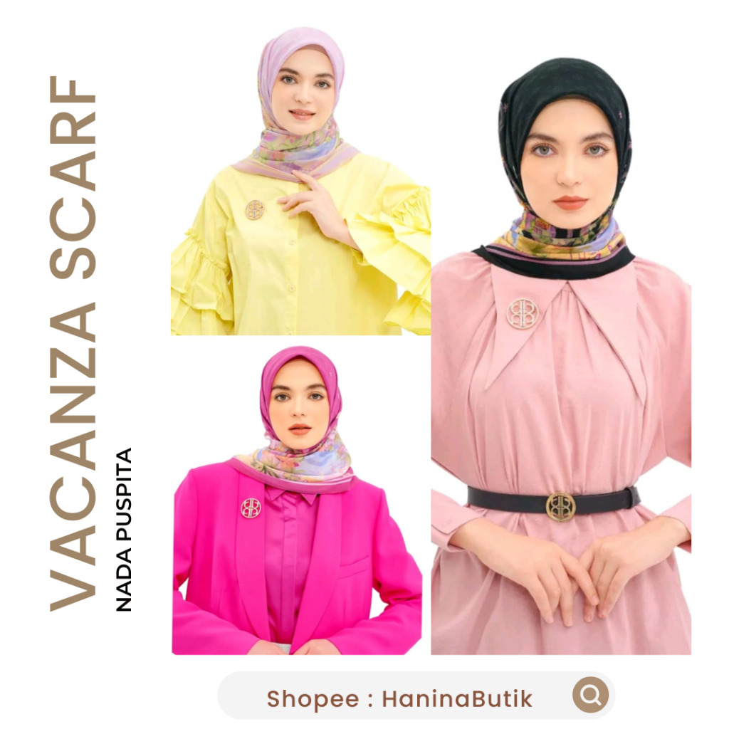 Jual (𝗦𝗜𝗔𝗣 𝗞𝗜𝗥𝗜𝗠) VACANZA SCARF HIJAB by INDAH NADA PUSPITA | BARBIE ...