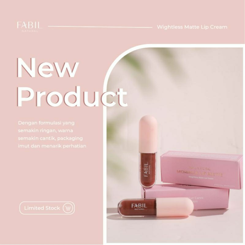 Jual LIP CREAM LIPTIN LIPSTIK FABIL WITH MORINGA WANGI VANILA ...