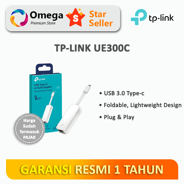 Jual TP-Link UE300C USB Type-C to RJ45 Gigabit Ethernet Network Adapter ...
