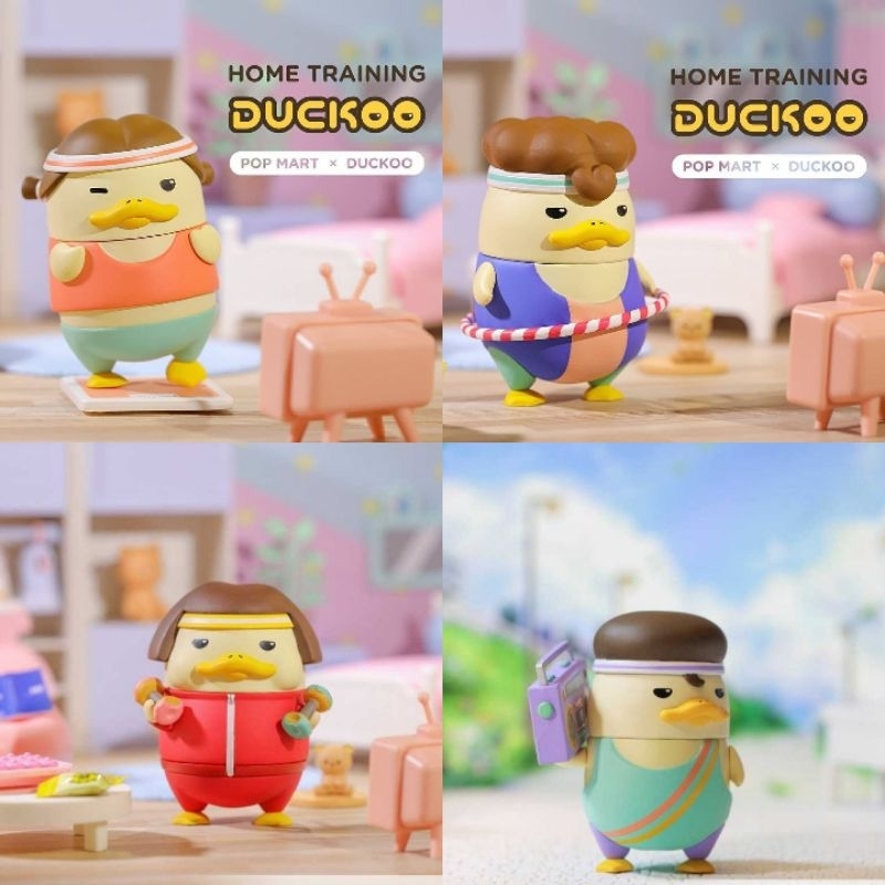 Jual Pop Mart Duckoo Home Training Series - Dieter, Hula Hoop, Donut Lover, Boom Box (4pcs) by ...