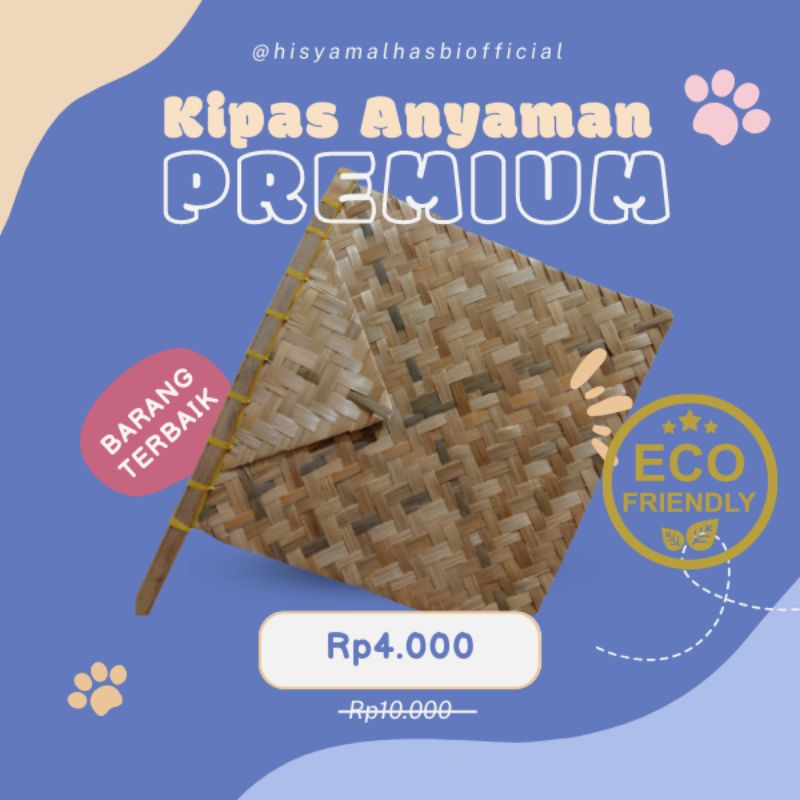 Jual Kipas Anyaman Bambu Kipas Sate Kerajinan Bambu Kipas Tangan ...