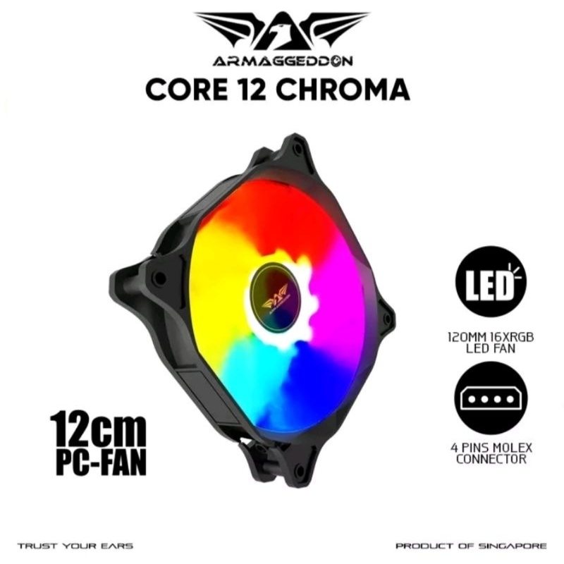 Jual Fan Casing Armageddon 12 Core CHROMA - Fan Case LED CHROMA 12mm ...