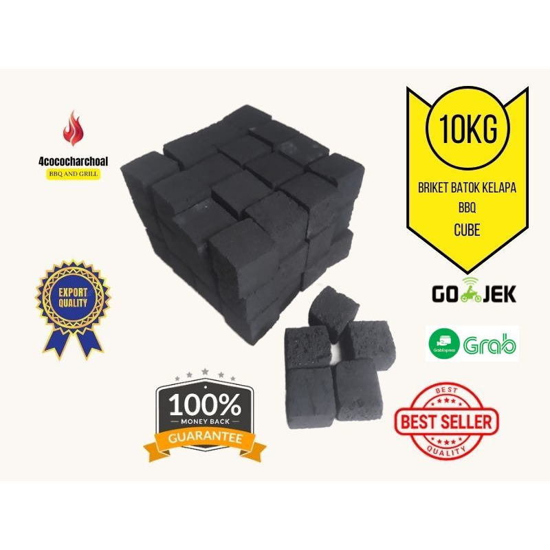 Jual arang/briket/briket arang batok kelapa bbq cube 10kg | Shopee Indonesia