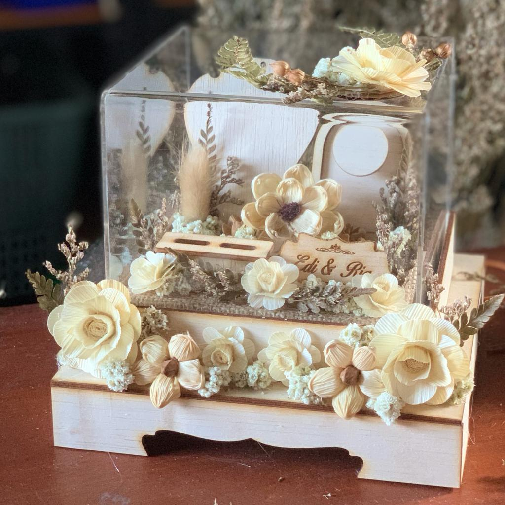 Jual Kotak hantaran perhiasan full set rustic (Full dekorasi) | Shopee ...