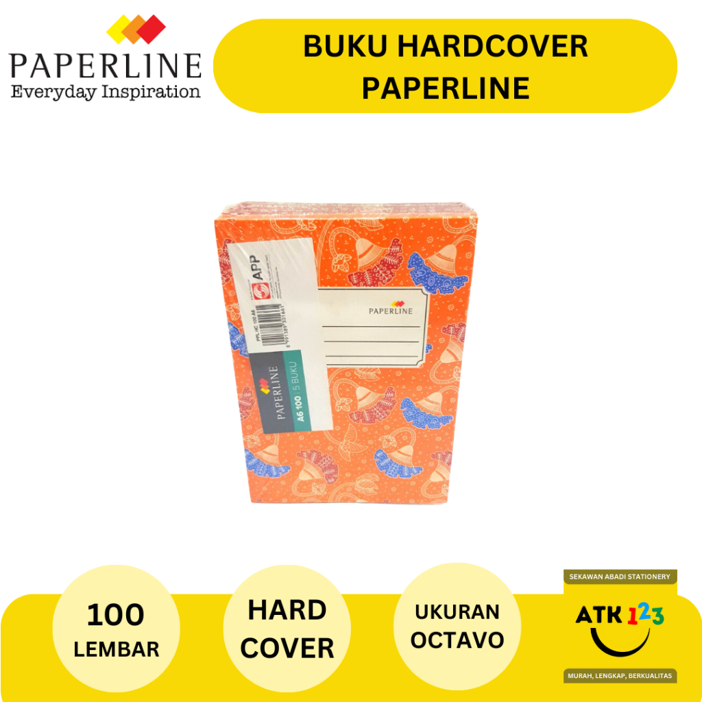 Jual Buku Hardcover Octavo Merk Paperline A6 Isi 100 Lembar | Shopee ...
