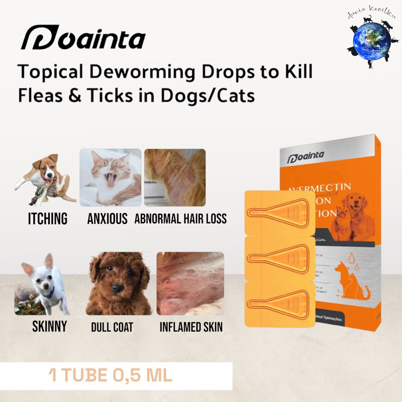 Jual Puainta Topical Deworming Drops - Obat Kutu Kucing Anjing (1 TUBE ...