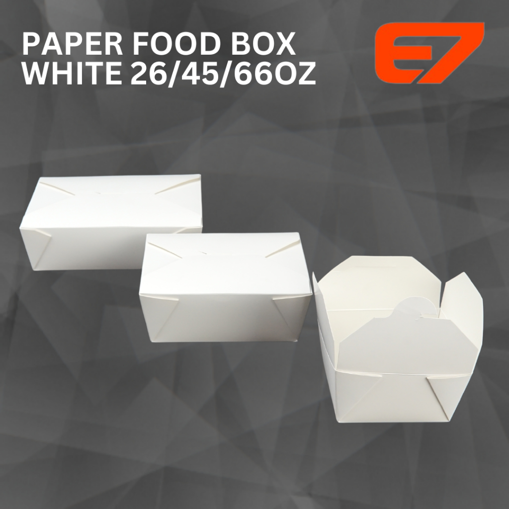 Jual Paper Food Box White Kraft - Lunch Box - Kotak Box Makan Take away ...