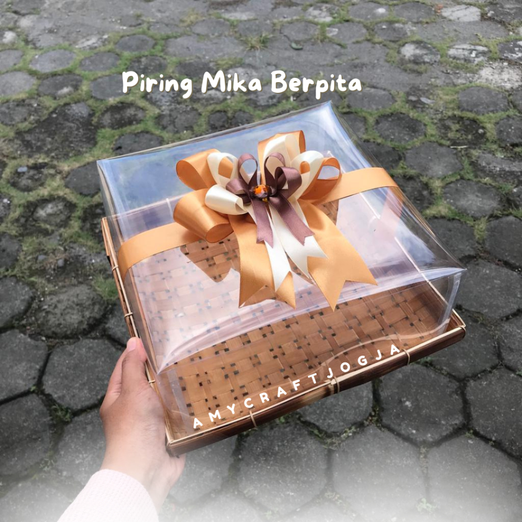 Jual PIRING KOTAK BAMBU TUTUP MIKA BERAGAM UKURAN/hantaran nikah ...