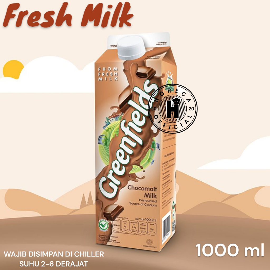 Jual GREENFIELDS FRESH MILK CHOCO MALT 1000 ML | Shopee Indonesia