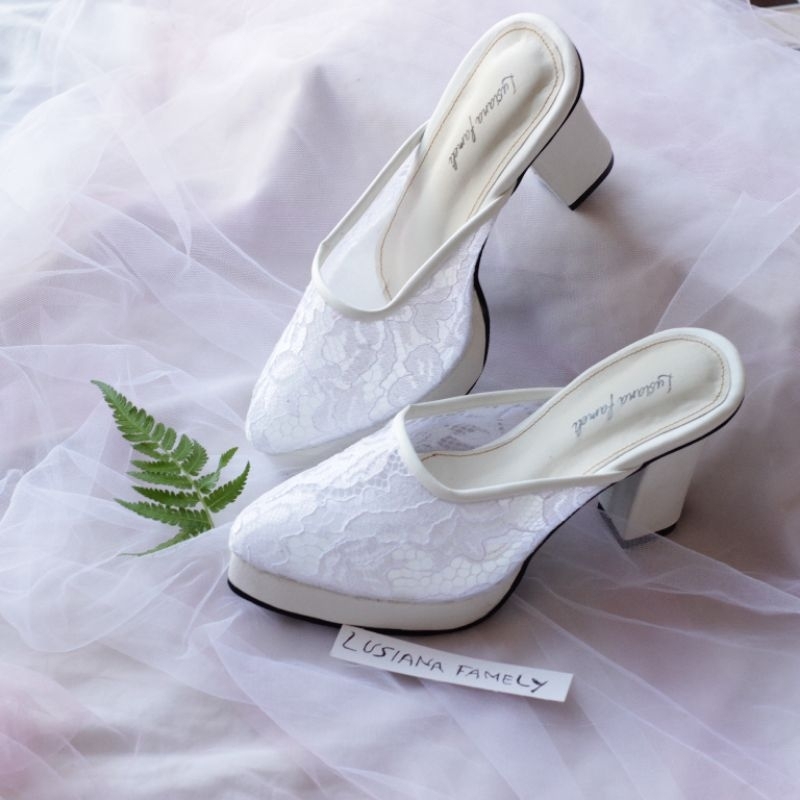 Jual LUSIANA I sepatu pesta heels brukat bride shoes sepatu lamaran ...