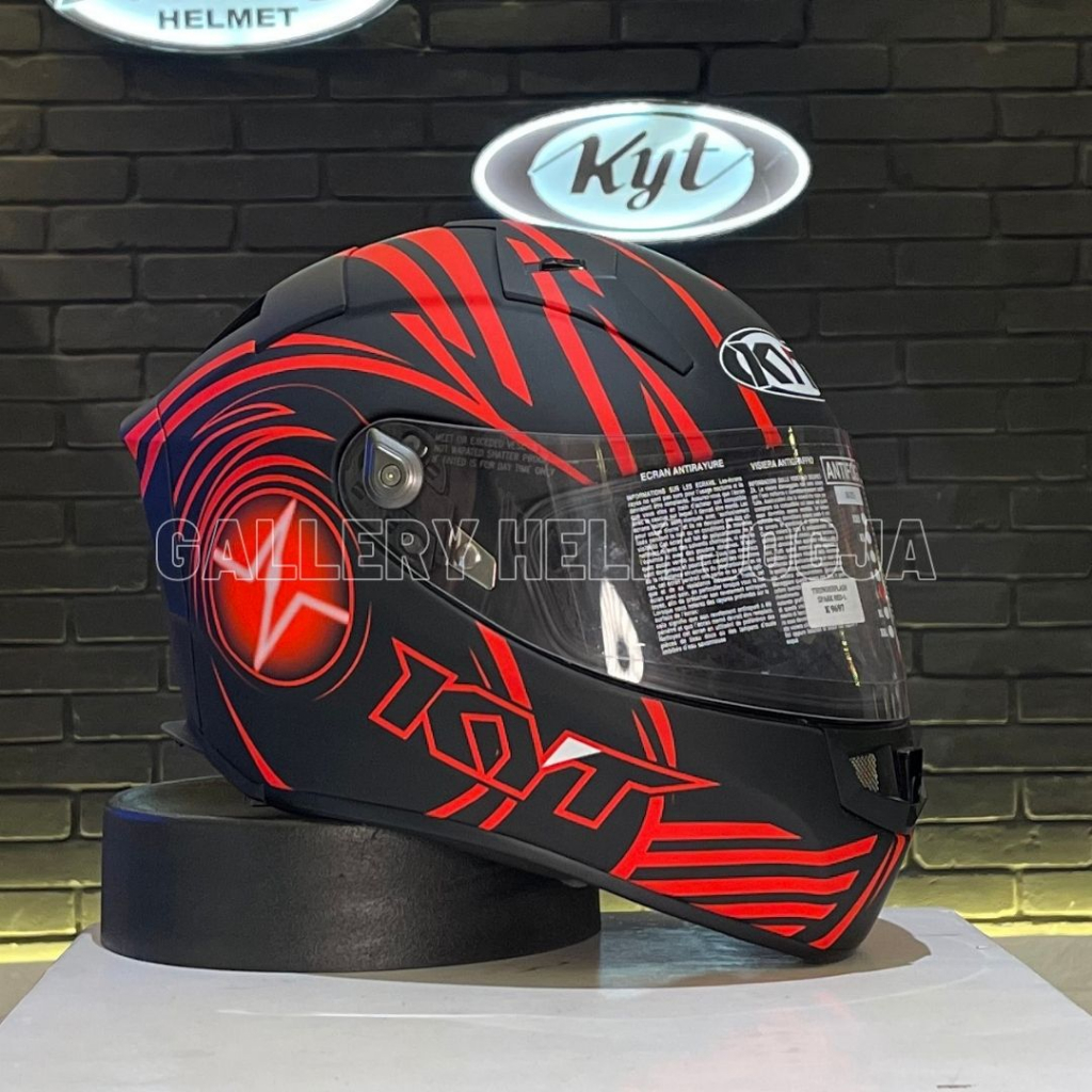 Jual KYT Thunderflash Spark Red Fluo / helm full face / helm berkelas / helm berkacamata ...