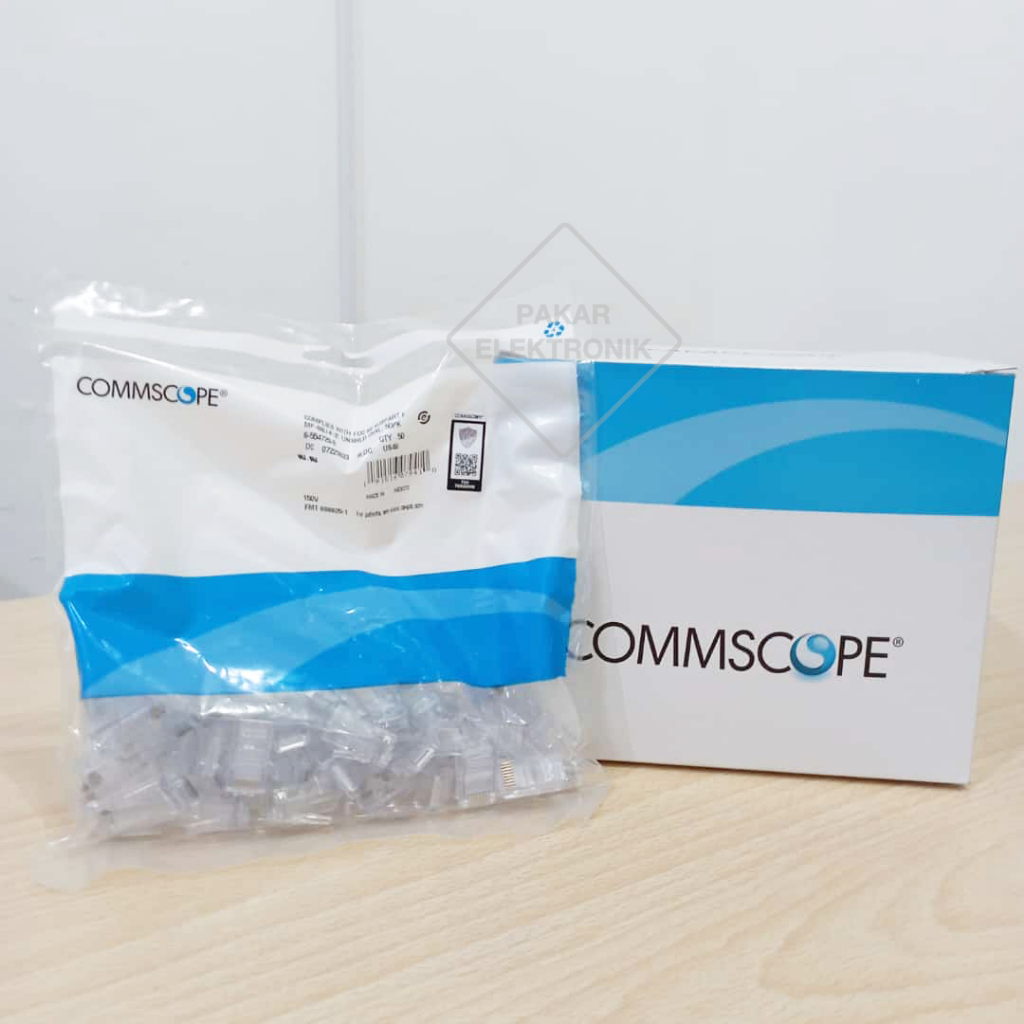 Jual Commscope UTP RJ45 Cat.5e Connector (Isi 50 pcs/pack) | Shopee ...