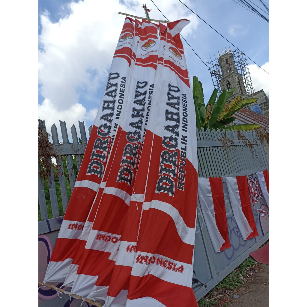 Jual Bendera umbul umbul bandir dirgahayu kemerdekaan 17 Agustus bandir ...