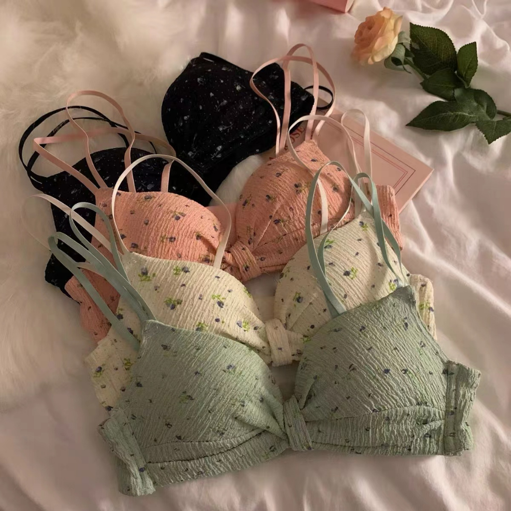 Jual BH Bra motif Bunga lurus Push Up Style Senam Zumba Yoga Pakaian ...