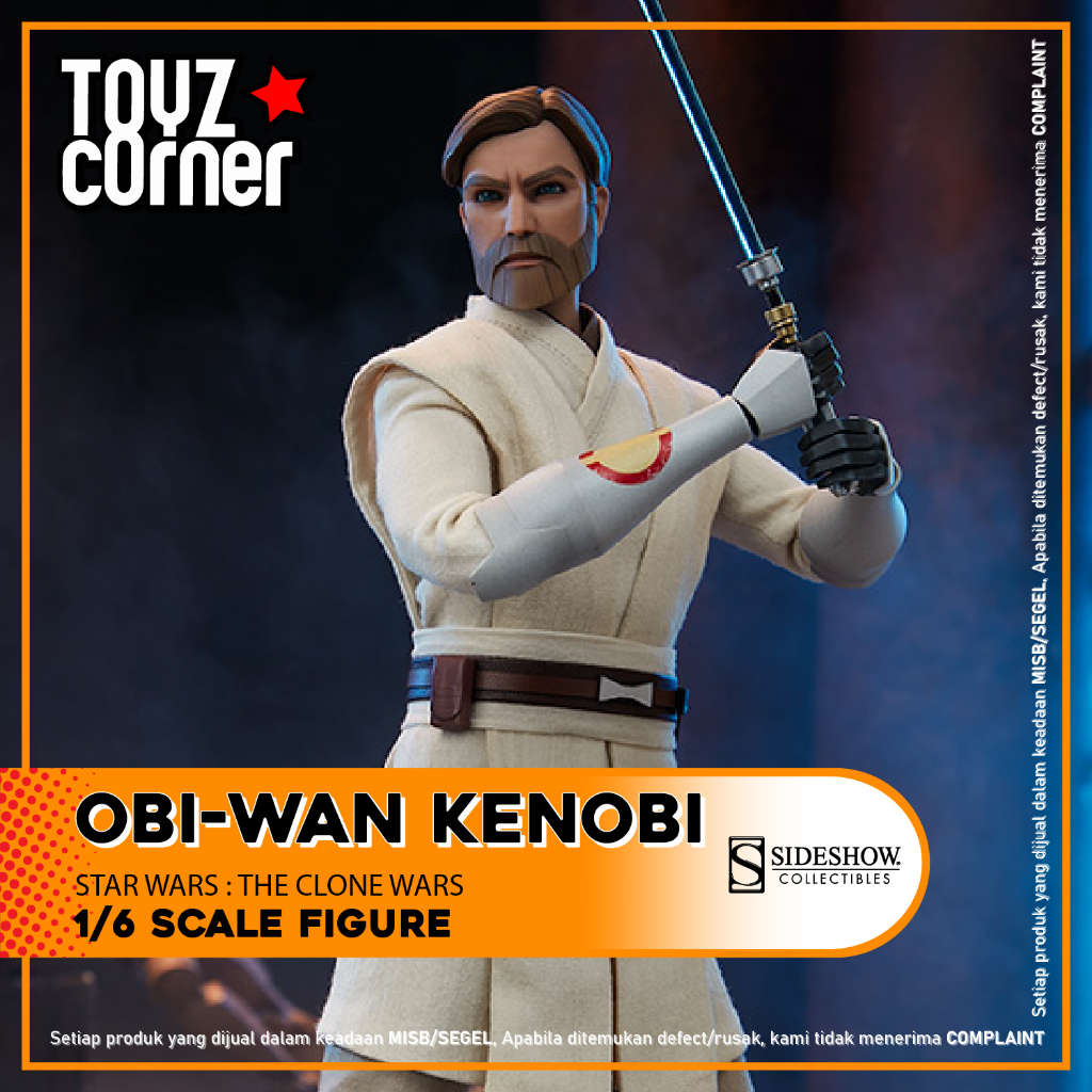 Jual Toyz Corner - Sideshow #100463 1/6 Scale Figure Obi-Wan Kenobi (Clone Wars) | Shopee Indonesia