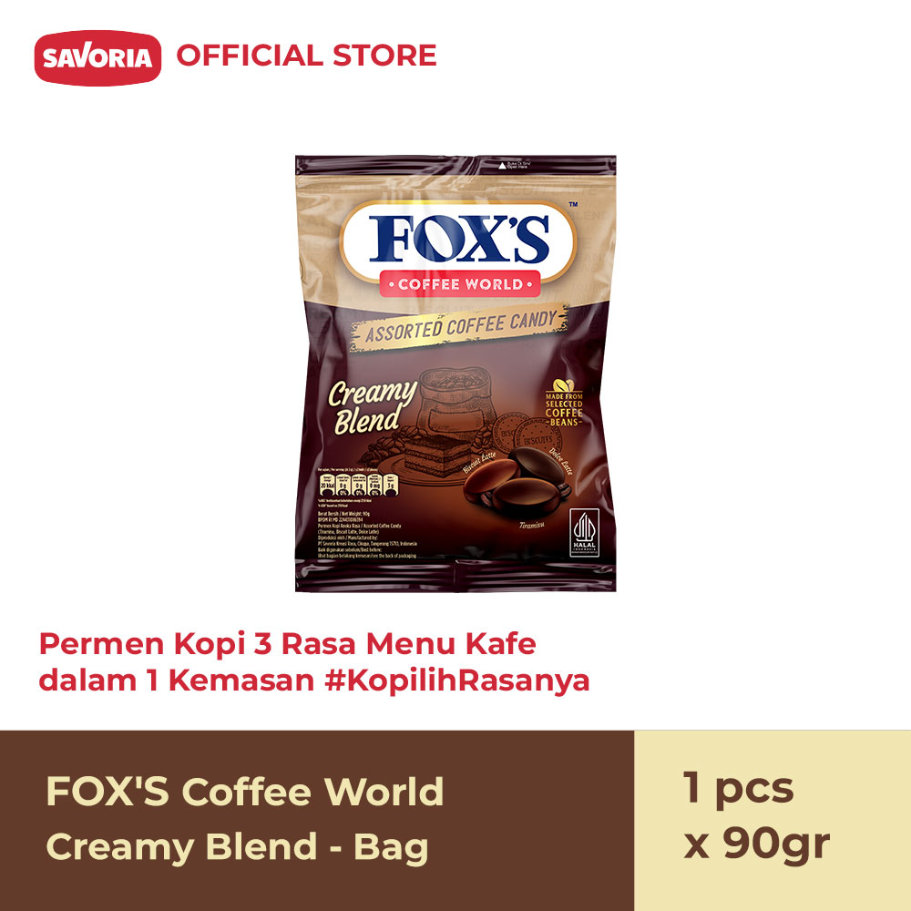 Jual FOX'S Coffee World Creamy Blend Bag - Permen Kopi 90g | Shopee ...