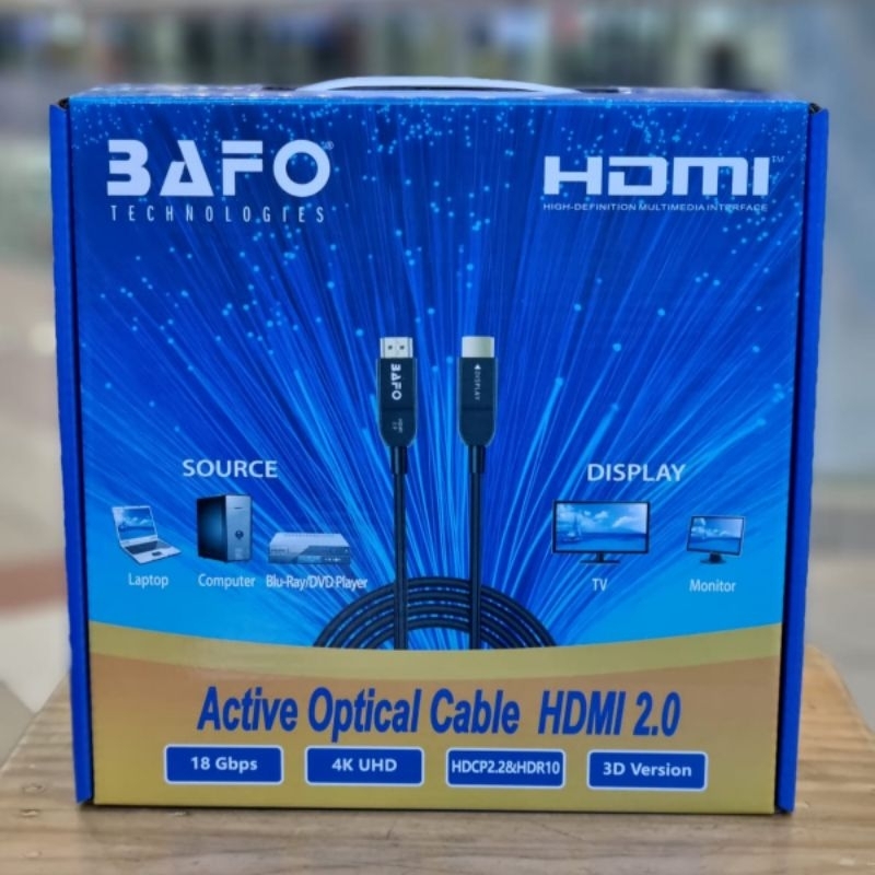 Jual BAFO KABEL HDMI FO Fiber Optic 15M 20M 25M 30M 40M 50M 75M 100M ...