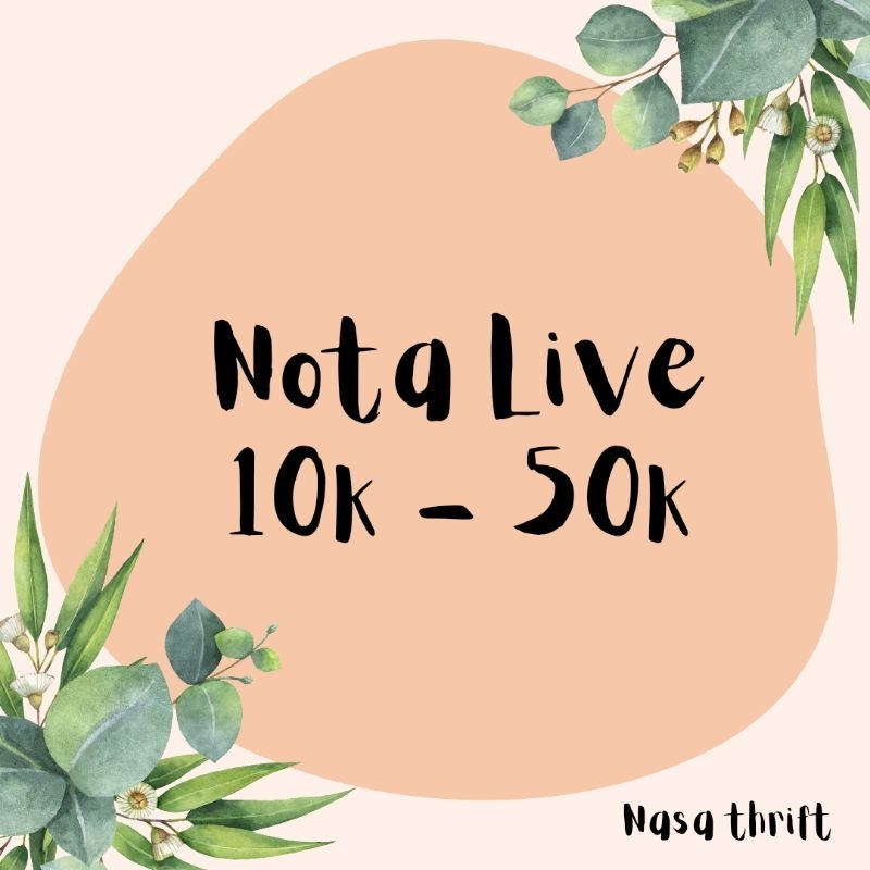 Jual NOTA LIVE 10K-50K + ADMIN | Shopee Indonesia