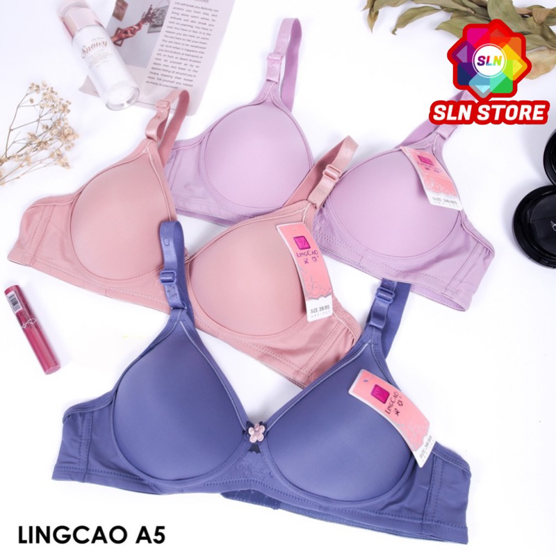Jual SLN - BRA LINGCAO A5 ORIGINAL / BH PEREMPUAN CUP A TANPA KAWAT PUSH UP 34 - 36 - 38 - 40 ...