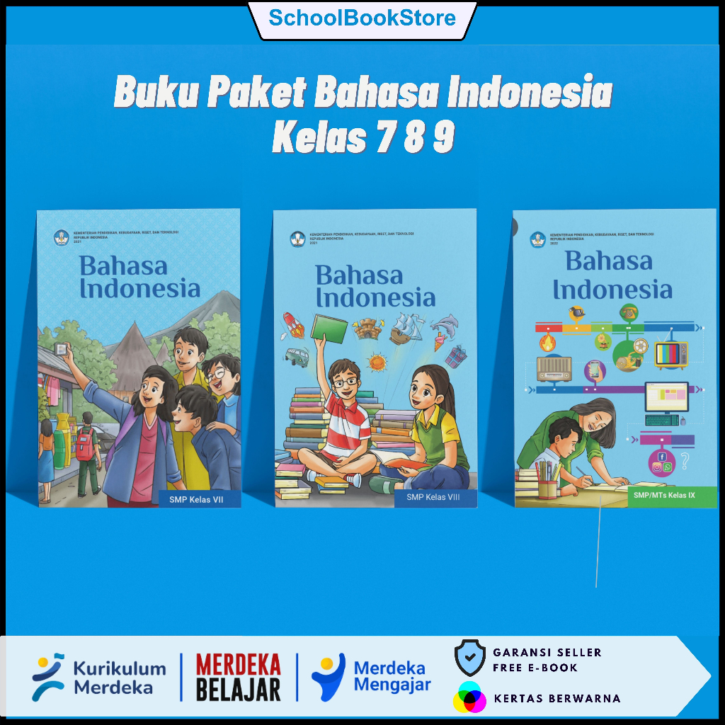 Jual Buku Paket Bahasa Indonesia Kelas 7 8 9 SMP MTs Kurikulum Merdeka Belajar Kurmer Kumer Buku ...