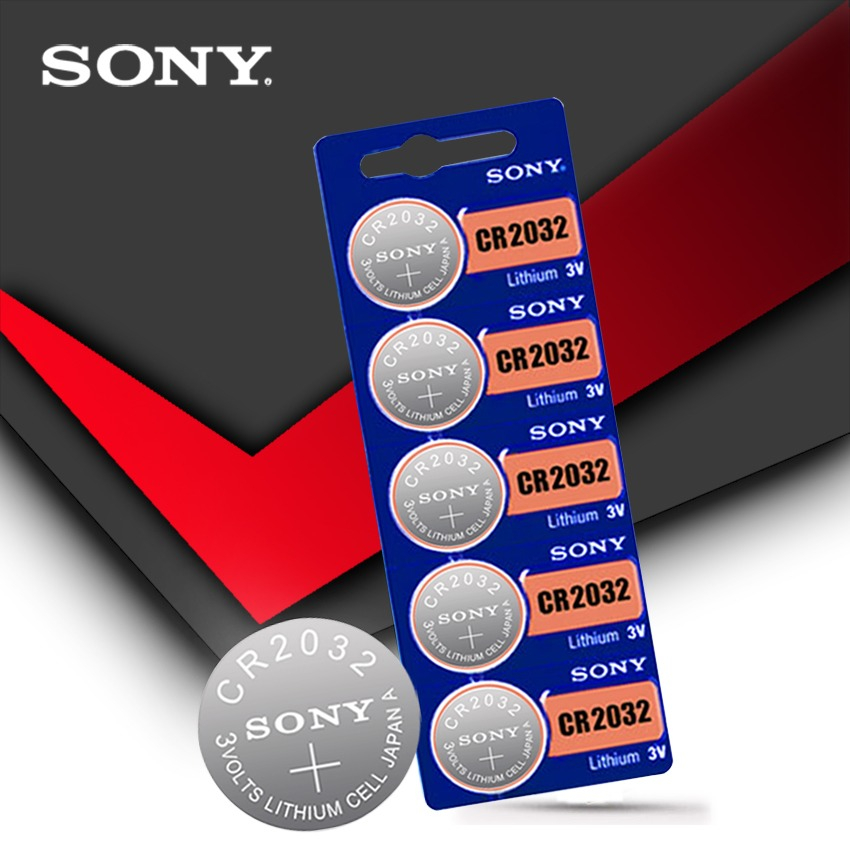 Jual 1 Strip isi 5 pcs Baterai Kancing SONY CR2032 CR-2032 CR 2032 3v Lithium | Shopee Indonesia