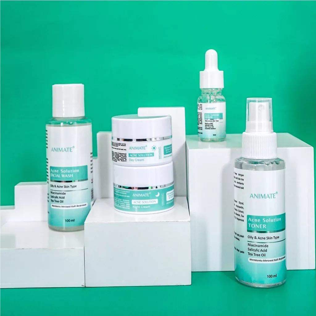 Jual Animate acne solution series 5 in1 - original /BPOM | Shopee Indonesia
