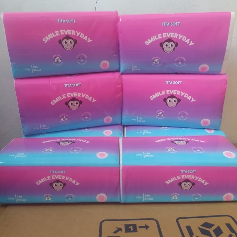 Jual Tita Soft Facial Tisu 180 sheets Tisue Tita Soft Tissue Paket 4 ...