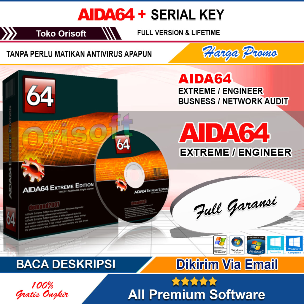 Jual License AIDA64 Extreme, Engineer Pro Terbaru 2024 Lifetime | Shopee Indonesia