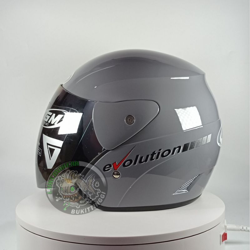 Jual HELM GM EVOLUTION SOLID DIM GREY | Shopee Indonesia
