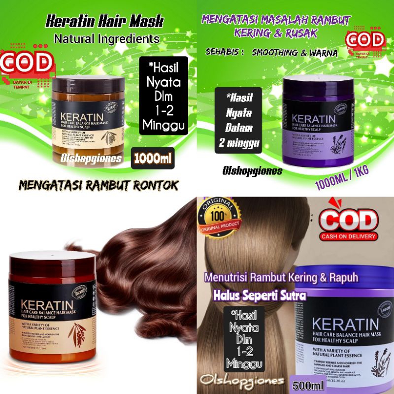 Jual Mask Keratin Masker Rambut Rontok / Lavender Formula USA Vegan Spa ...
