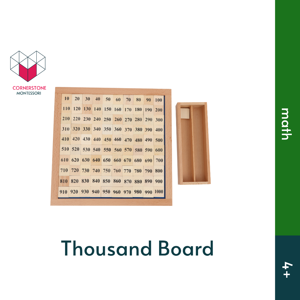 Jual Cornerstone Montessori Thousand Board - Montessori Math Linear ...