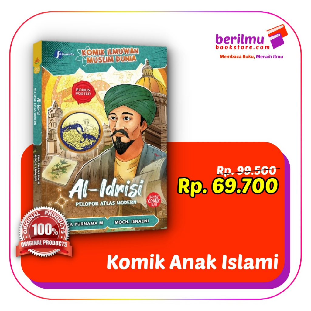Jual Komik Al-Idrisi : Pelopor Atlas Modern | Komik Anak Islami | Soft Cover | Penulis Eka ...