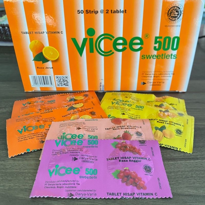 Jual VICEE 500 Tablet Hisap Vitamin C (Harga per 2 biji) | Shopee Indonesia