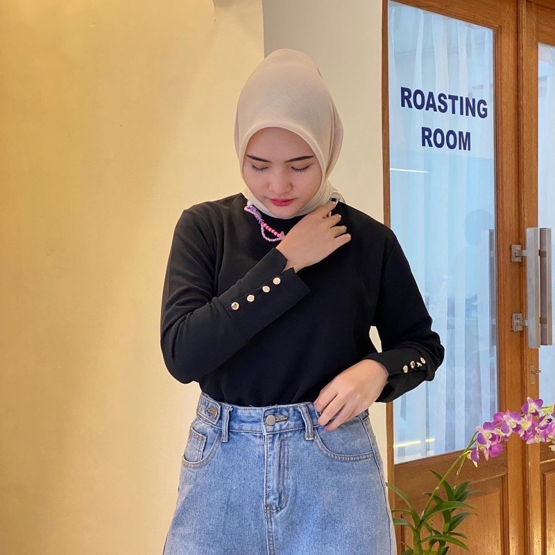 Jual KAOS RIB KNITTED GANI TOP KANCING DITANNGAN BLOUSE RAJUT GROSIR ...