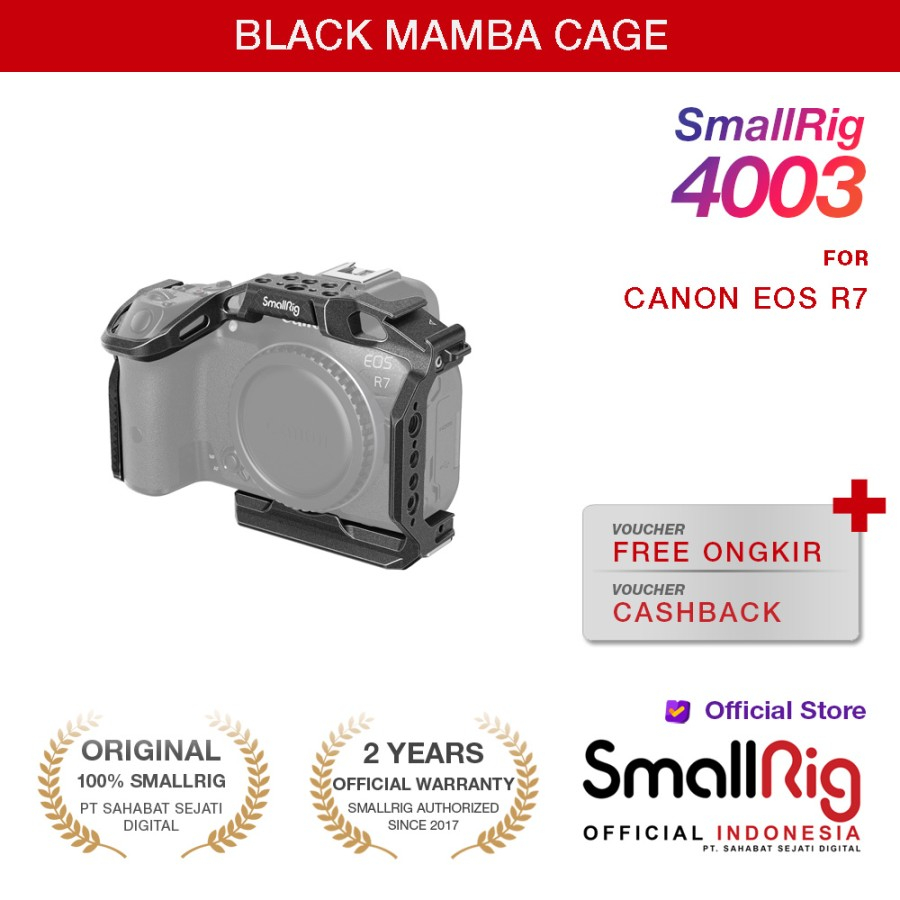 Jual SmallRig “Black Mamba” Cage for Canon EOS R7 4003 | Shopee Indonesia