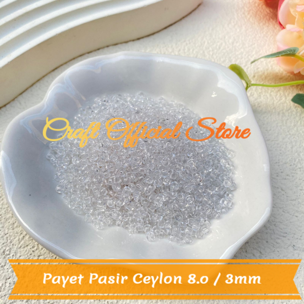 Jual Manik Mote Payet Pasir Ceylon Pastel 8/0 3mm | Shopee Indonesia