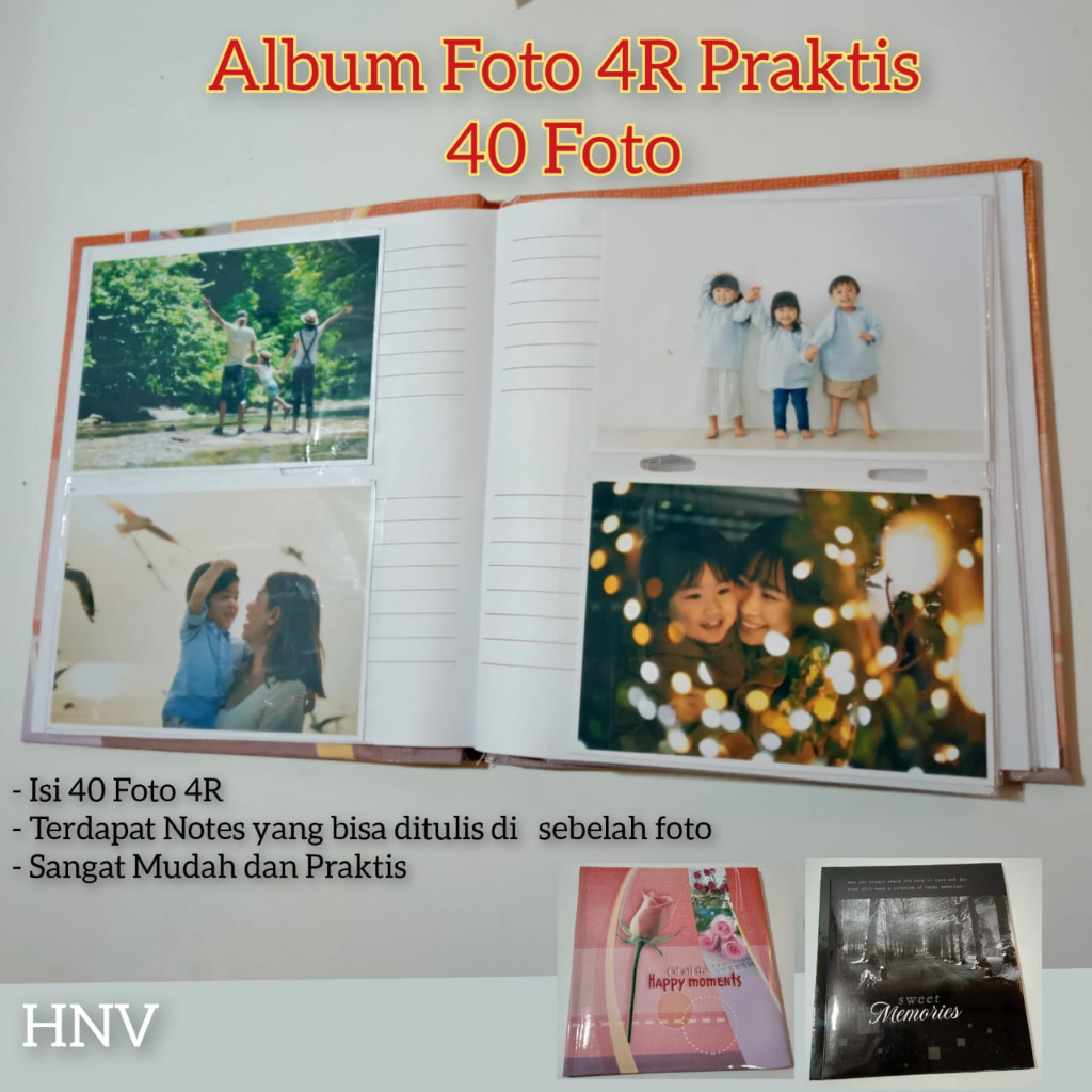 Jual cetak foto 4r plus album isi 40 foto | Shopee Indonesia