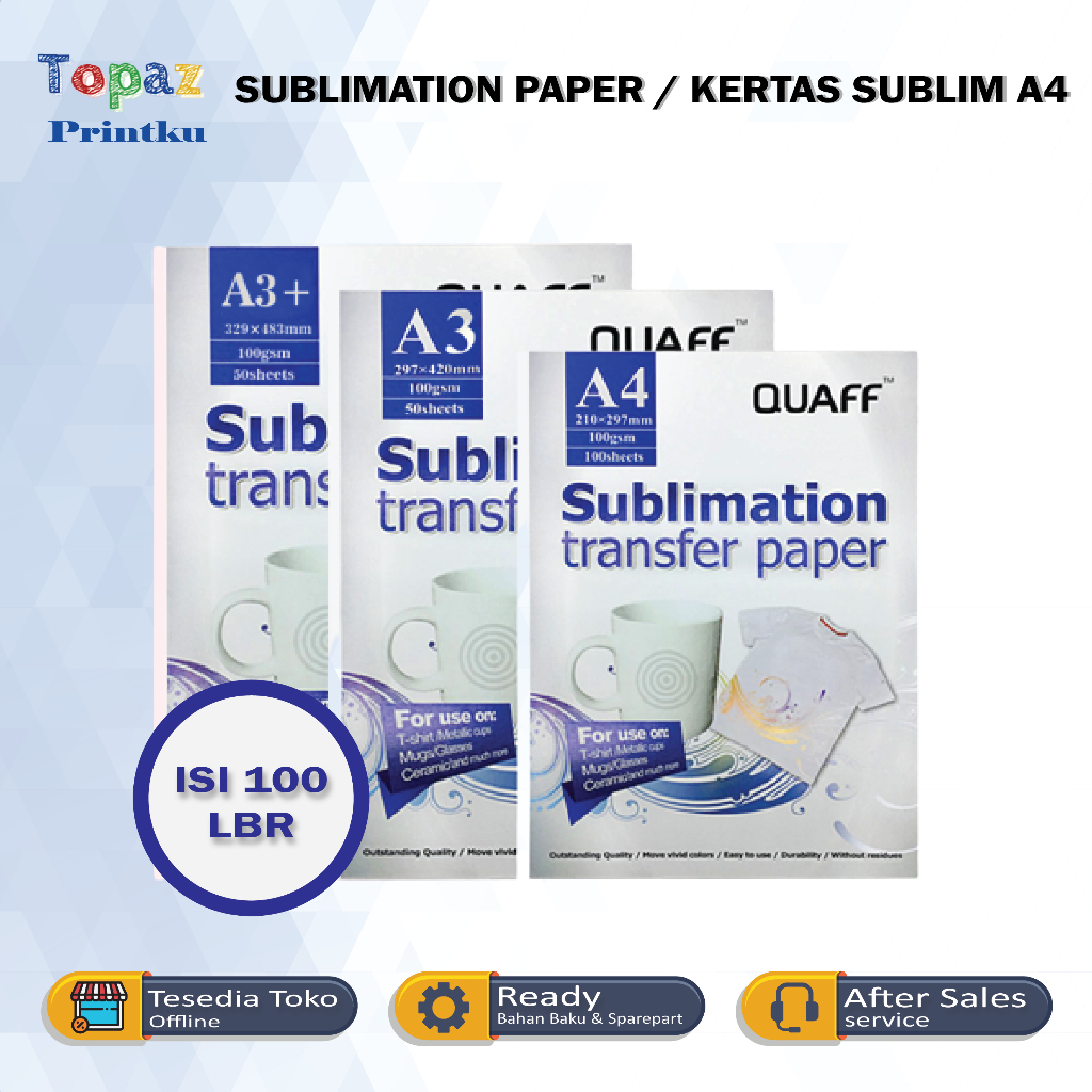 Jual QUAFF Sublimation Transfer Paper A4 | Kertas Sublim A4 Import ...