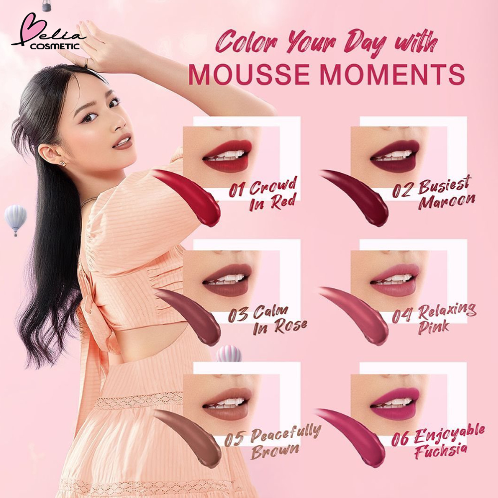Jual BELIA PIXY Mousse Moments Series | Lip Mousse | Lip Velvet Cream | Tahan Lama | Formula ...
