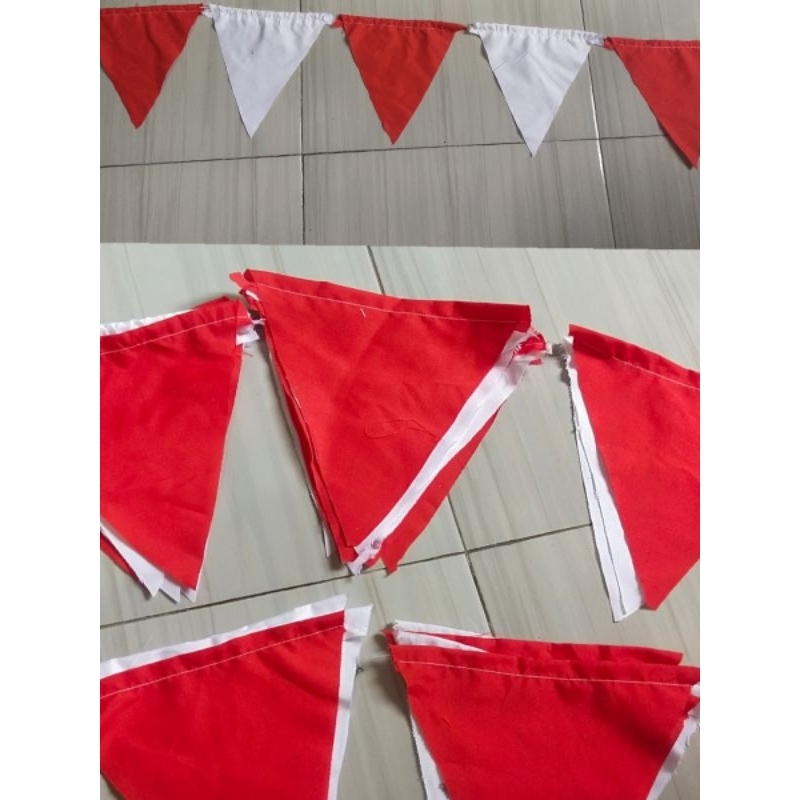 Jual BENDERA KAIN SEGITIGA MERAH PUTIH | Shopee Indonesia