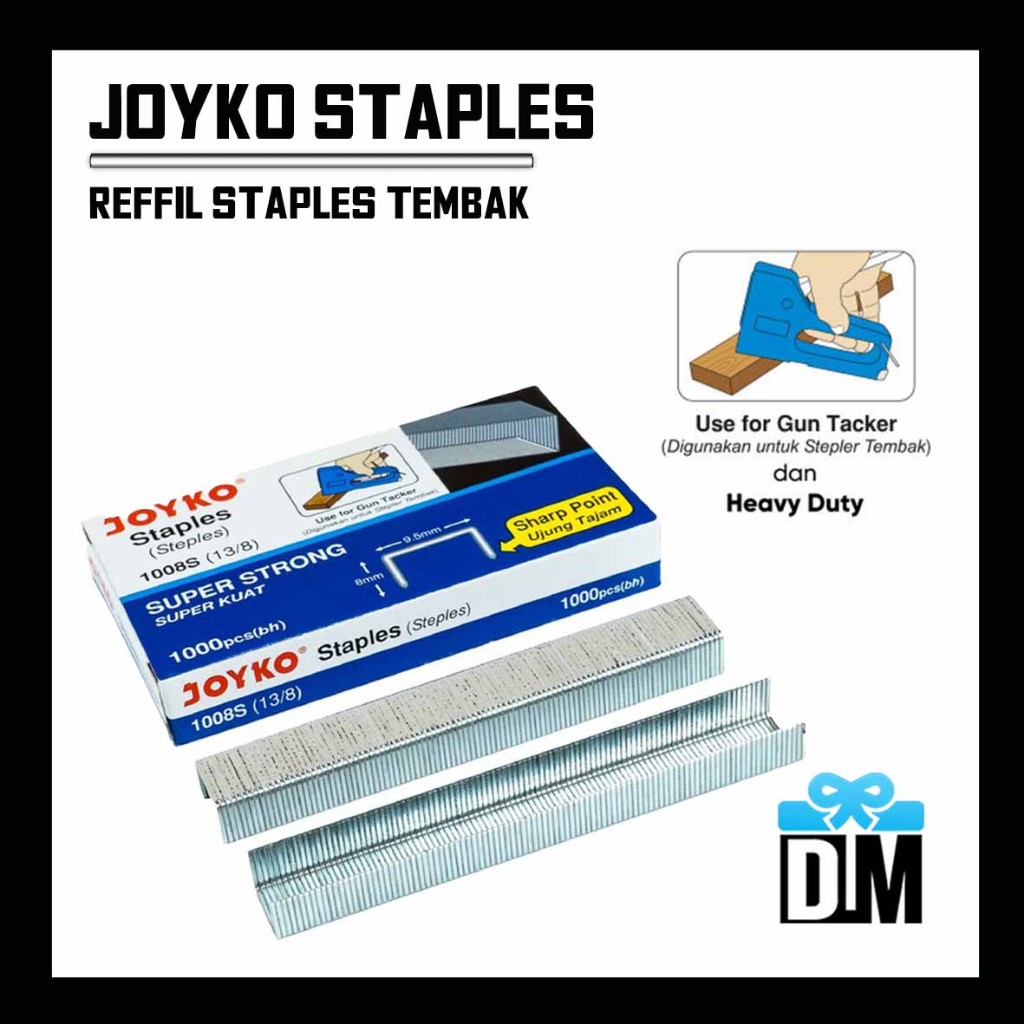 Jual Isi Staples 1008 1008S 13/8 dan 1006 1006S 13/6 Refill Gun Tacker ...