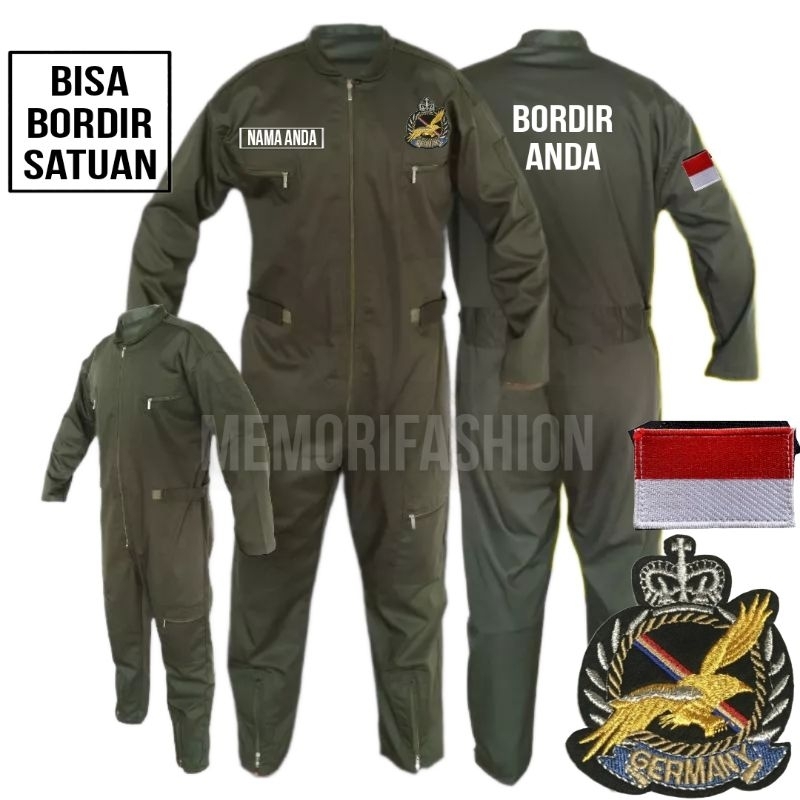 Jual WEARPACK MODEL PILOT CUSTOM BORDIR SATUAN/LUSINAN | Shopee Indonesia