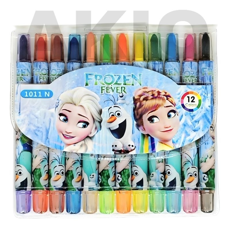 Jual Crayon Putar Mini Karakter FROZEN ELSA ANNA 12 WARNA Rolling Twist ...