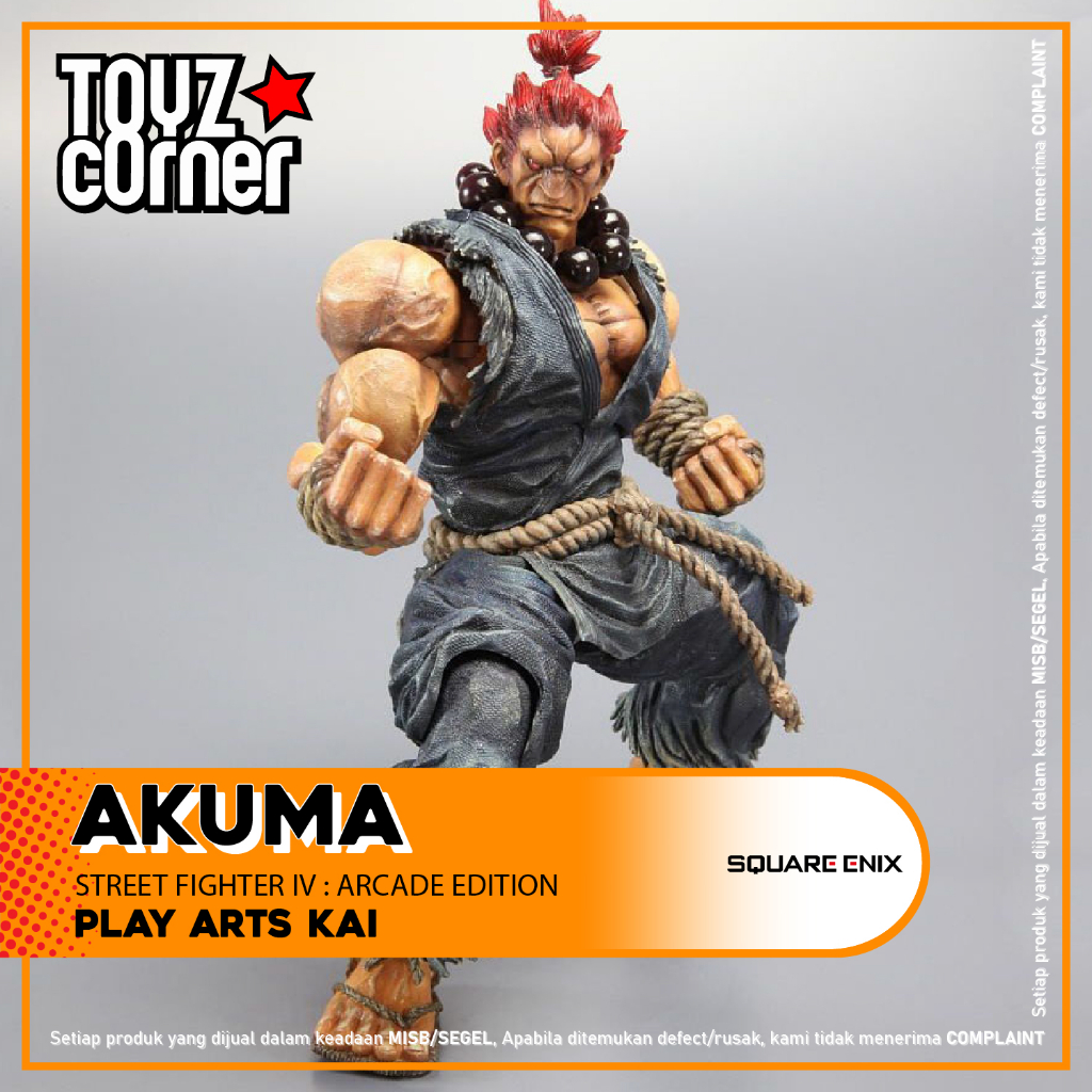 Jual Toyz Corner - Square Enix PlayArts Kai Street Fighter IV : Arcade Edition - Akuma | Shopee ...