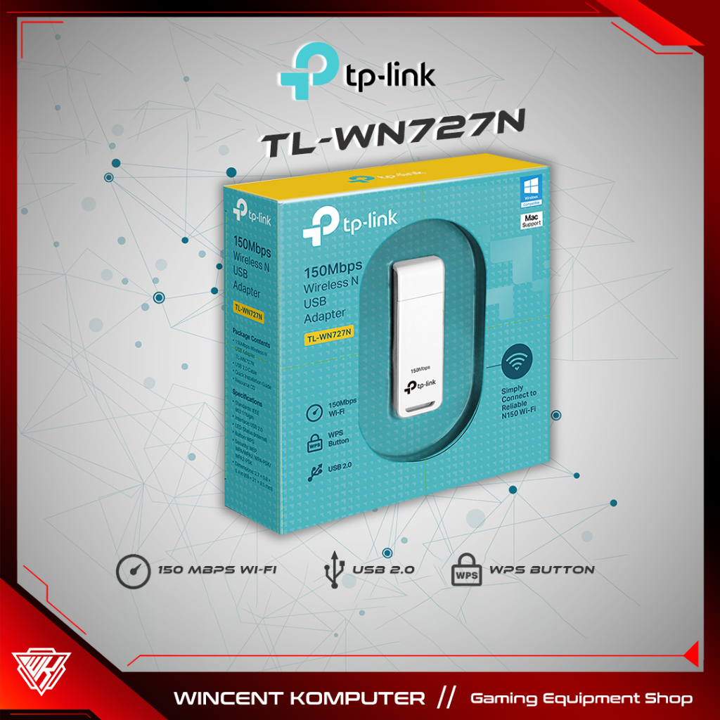 Jual TP-LINK TL-WN727N 150Mbps Wireless N USB Adapter | Shopee Indonesia