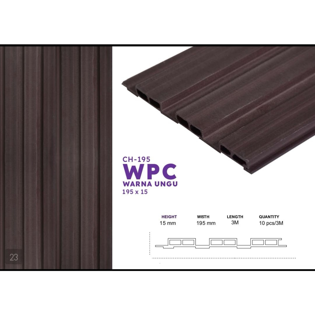 Jual WPC TANPA LAMINASI PANJANG 3 METER | Shopee Indonesia